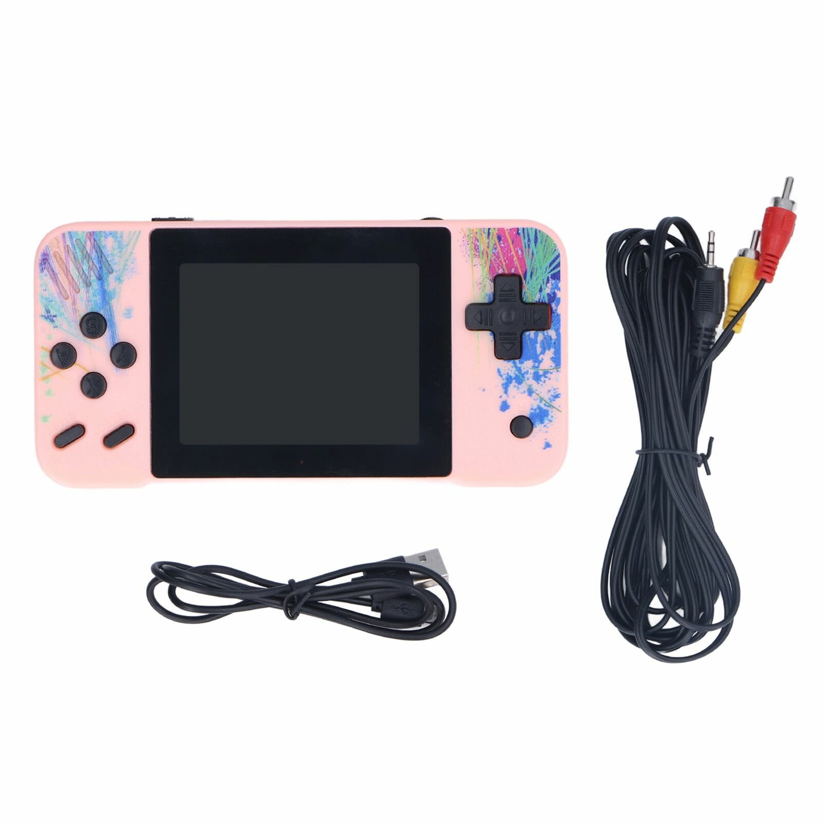 Портативная игровая консоль с экраном 3.2 дюйма, розовая