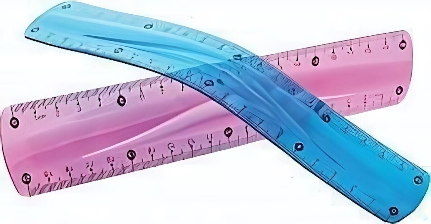 Линейка гибкая 15см, ассорти, безопасный пластик, идеальна для школы