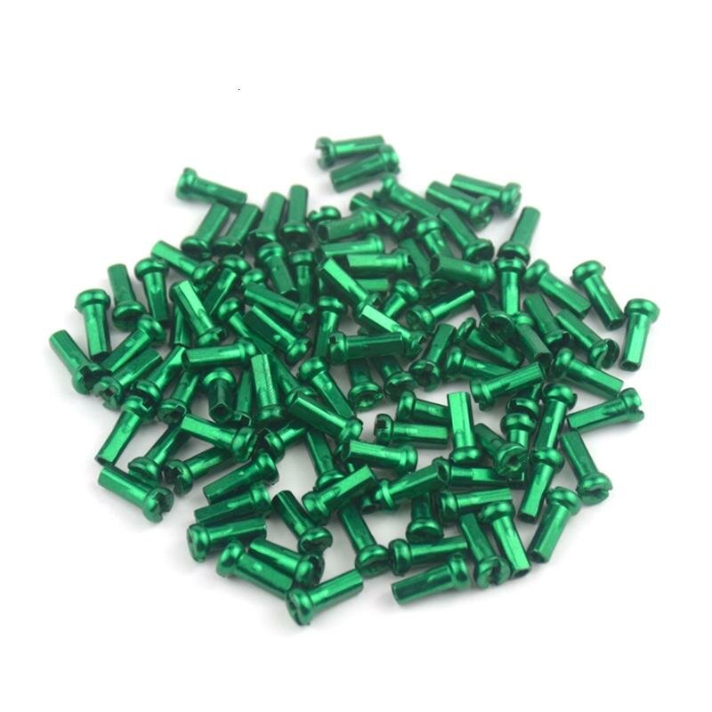 Велосипедные спицы 14 мм, колпачки-наконечники, Зеленый