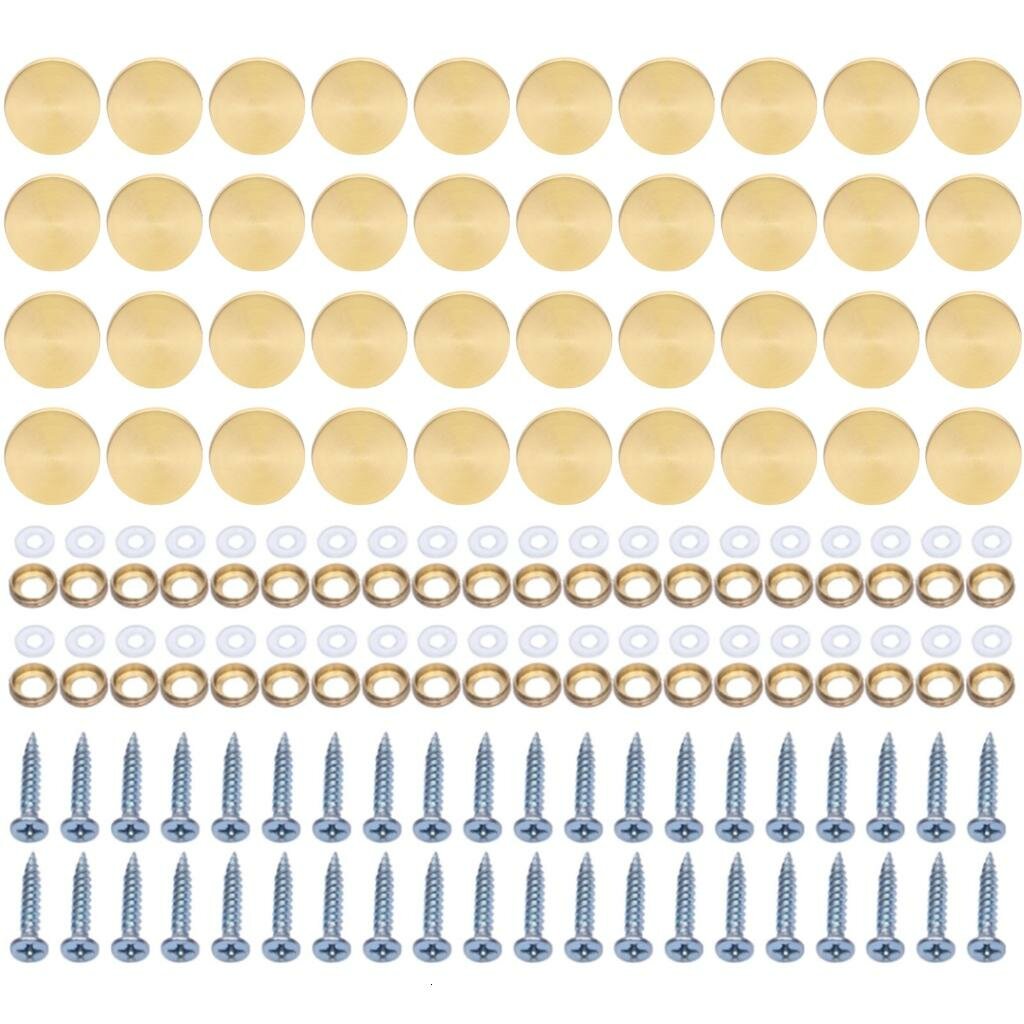 Зеркальные декоративные винты 40 шт, Золото