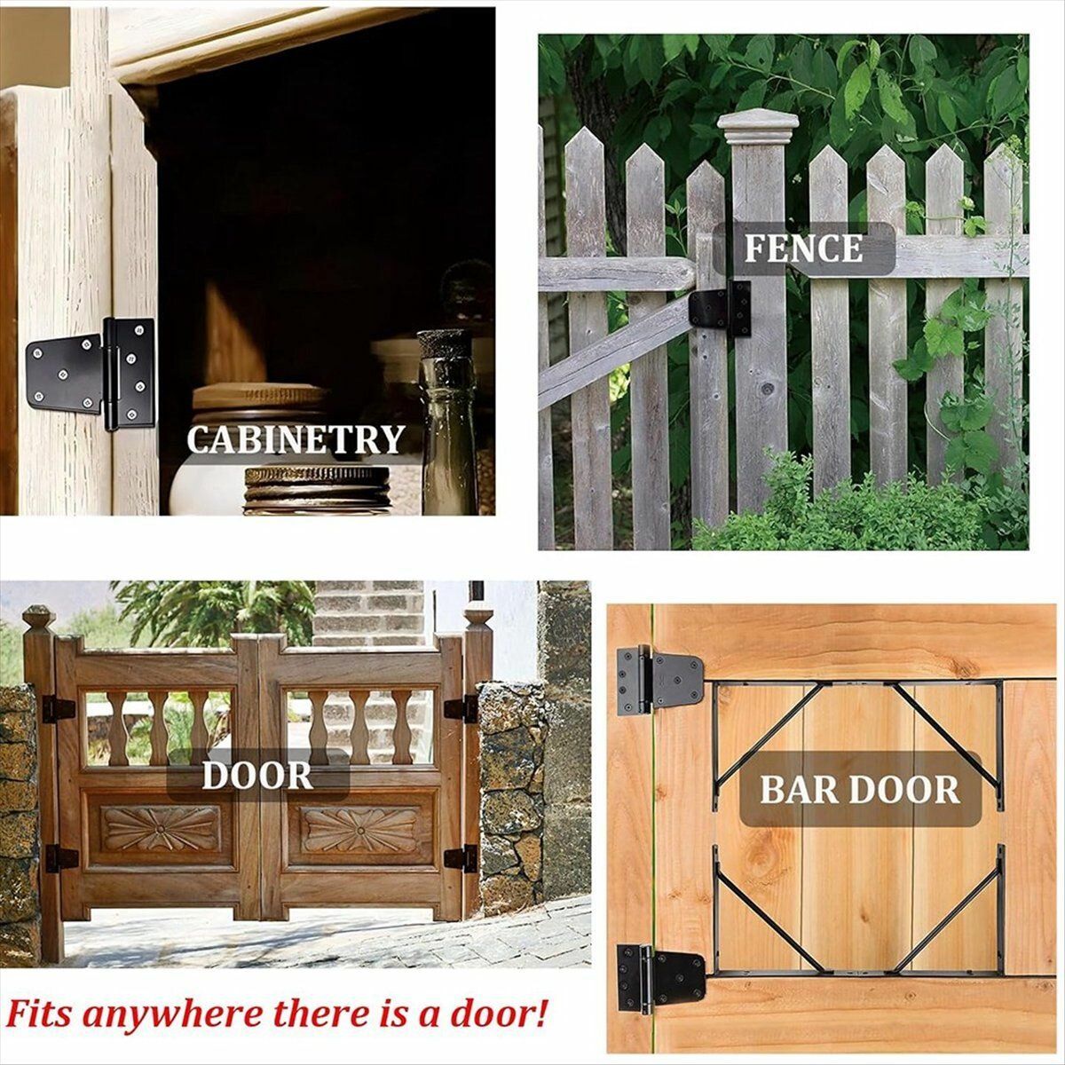 Упаковка Из 4 Прочных Дверных Петель, Железные Дверные Петли 3,5