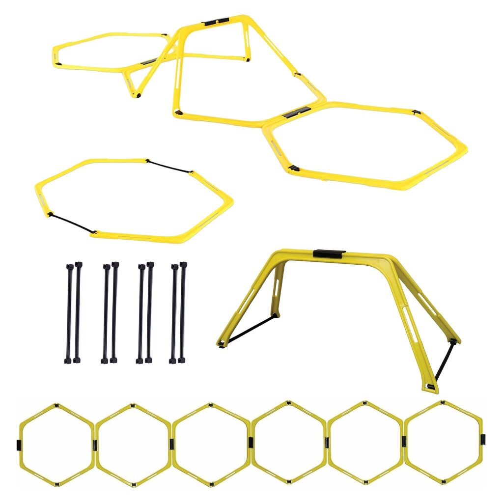 Шестиугольные Кольца для Аджилити Тренировочные Кольца для кругов с Лестницей для Аджилити Тренировочные Кольца
