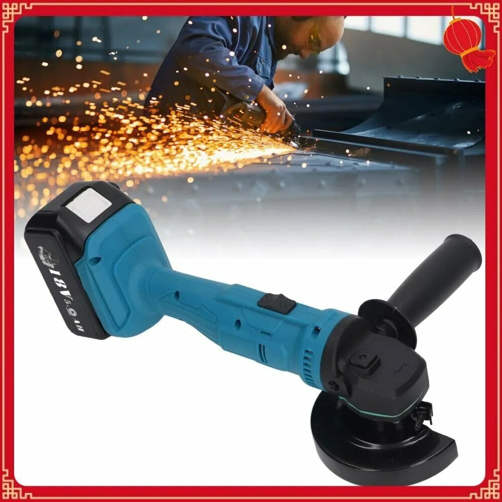 Беспроводная угловая шлифмашина, лёгкая в использовании, для обработки дерева и металла