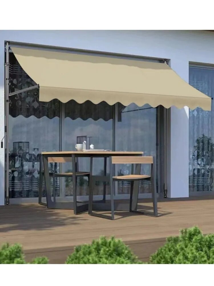 Складной и выдвижной Маркиза локтевая, Локтевой тент для террас и балконов, 2/2,5/3/3,5/4x1,2 м (ширина x выдвижение)