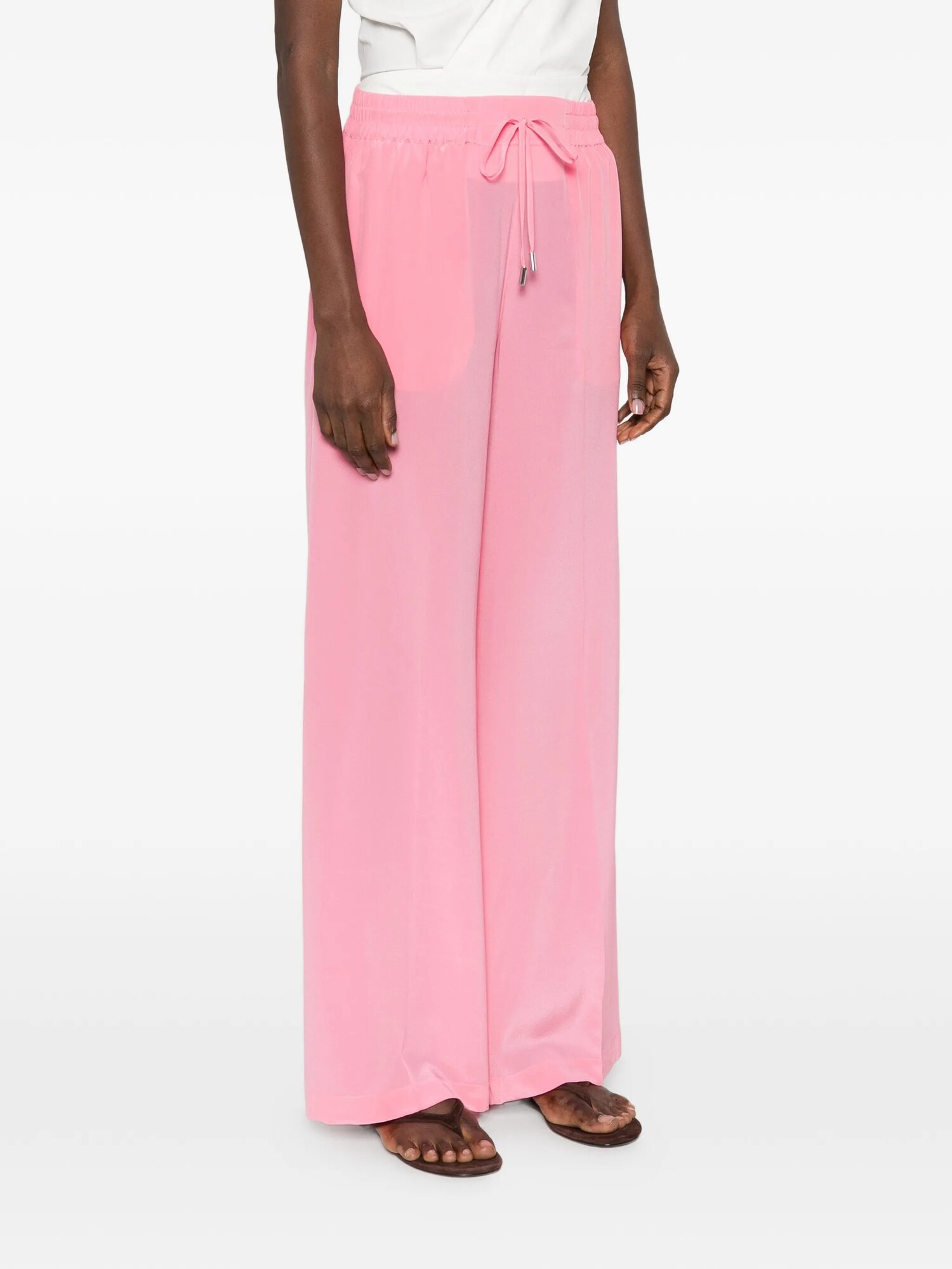 Брюки Ermanno Firenze Drawstring trousers, размер 42, pink — фото 1