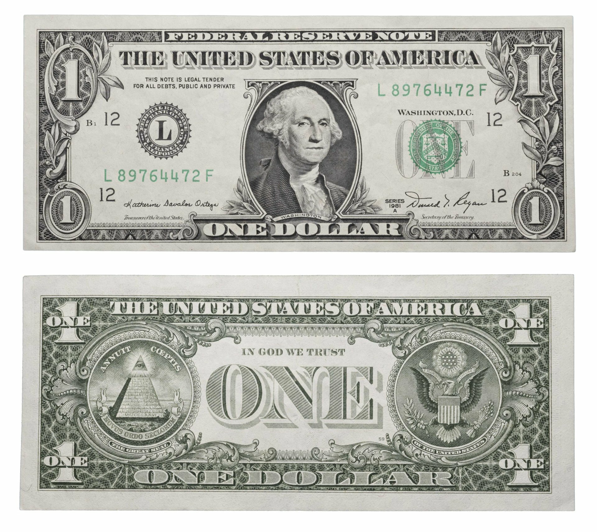 США 1 доллар 1981А года Pick 468b L-Сан Франциско