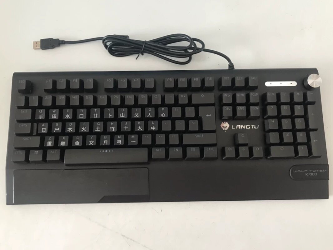 Механическая клавиатура с переключателями Cherry MX Black, черный цвет, многоцветная подсветка, ввод по Цзянцзе,