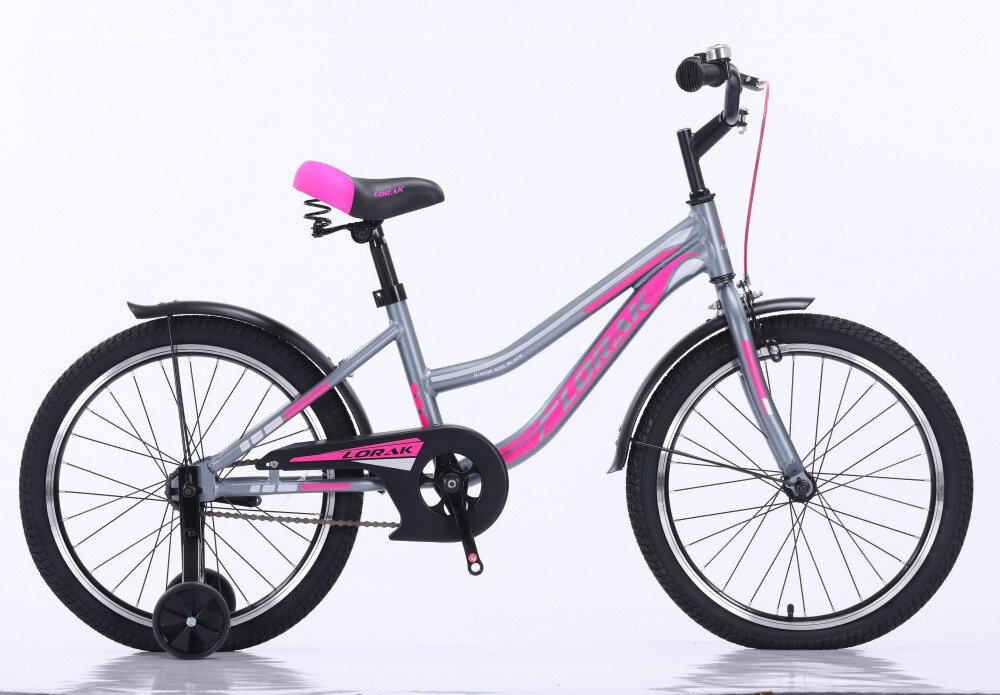 Велосипед детский LORAK JUNIOR 20 Girl Black Матовый Серый/Розовый 118-130см.