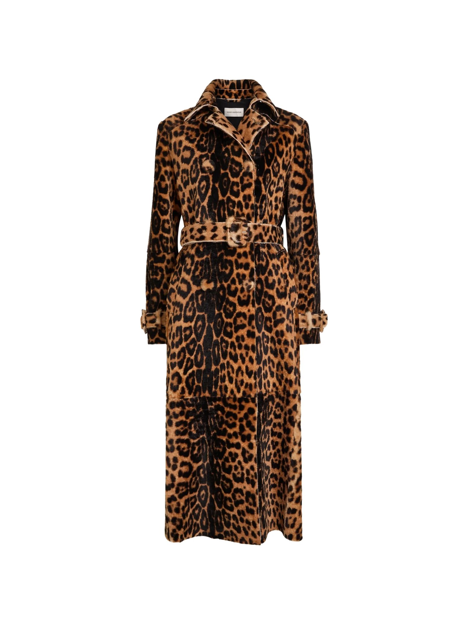 Пальто Tate belted leopard coat
