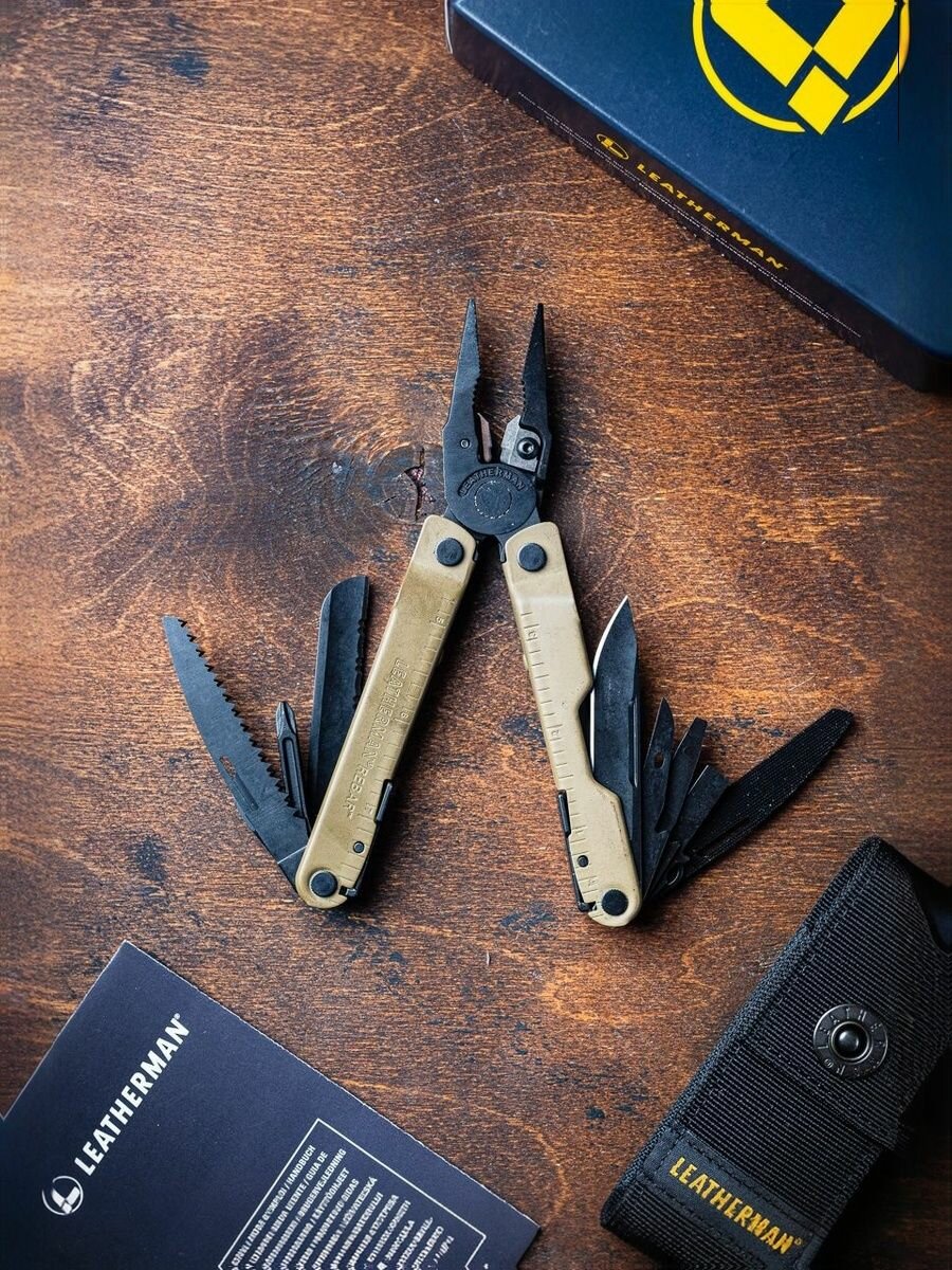 Мультитул Leatherman Rebar Coyote, нержавеющая сталь,17 функций