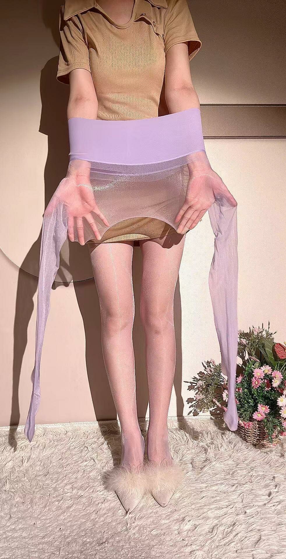 [Преимущество фестиваля Qixi] Ультратонкие шелковистые 5D авроральные бесшовные чулки с высокой эластичностью, водяные блестящие чулки без снятия, черные шелковые сексуальные соблазны