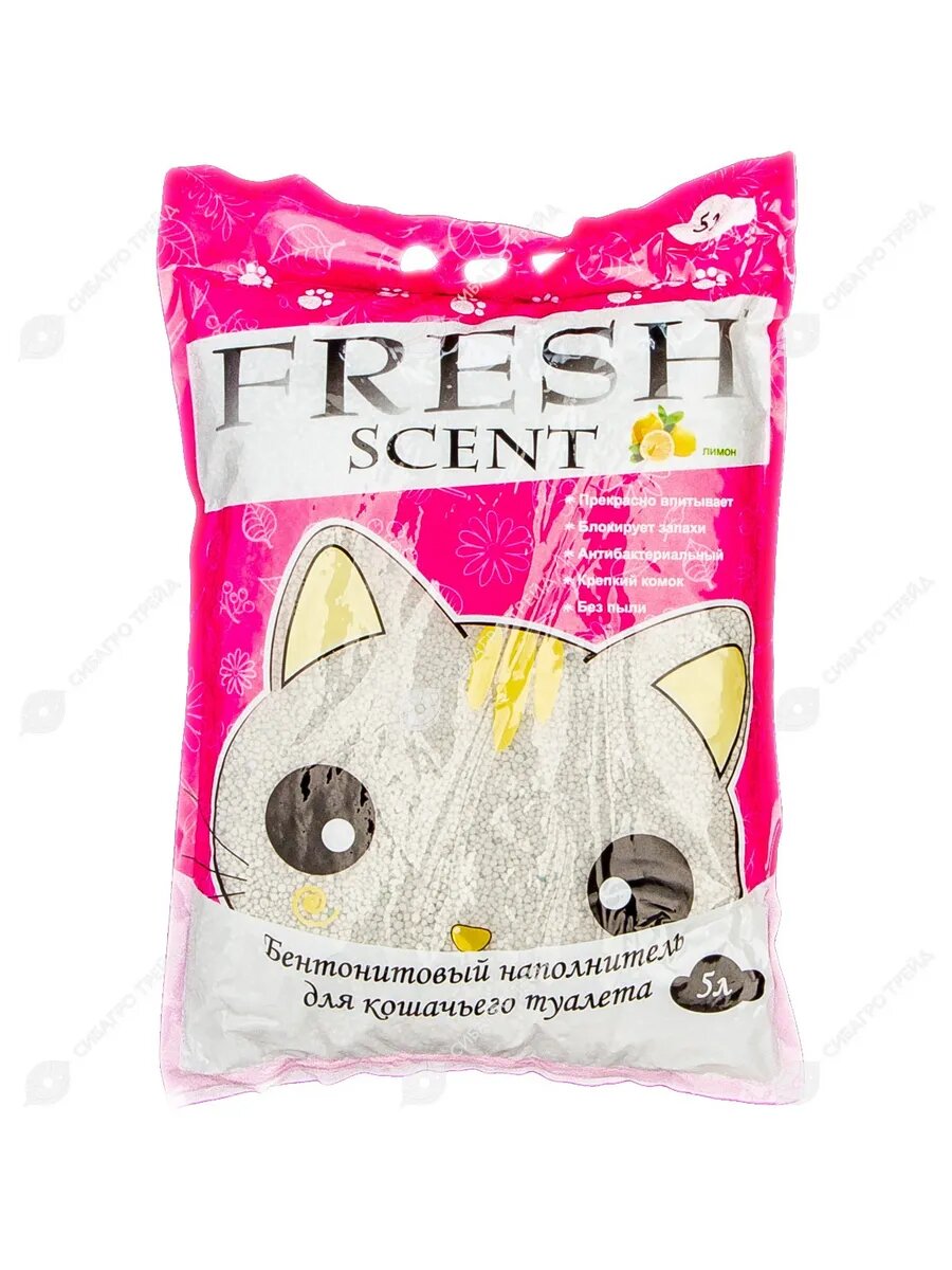 Наполнитель Fresh Свежесть - Лимон 5л комкующ.