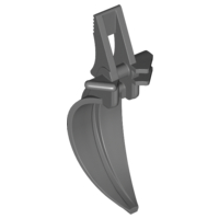 Crane Grab Jaw Curved, 91347 Dark Bluish Gray U