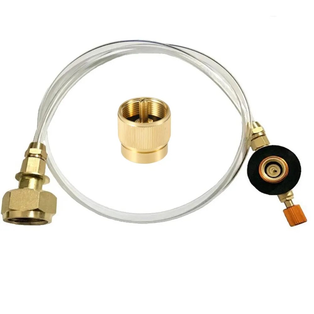 Латунный переходник для газового баллона MAPP и трубка-переходник из полиуретана