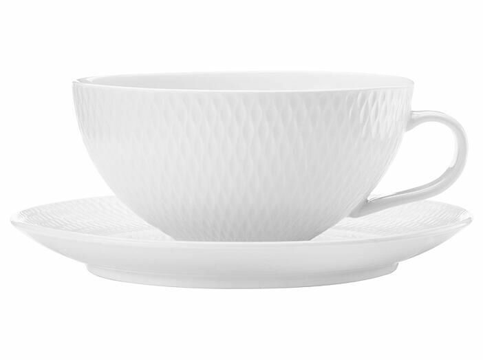 Чашка с блюдцем 0,25L "Диамонд" без упак. Фарфор. Без инд. упаковки.