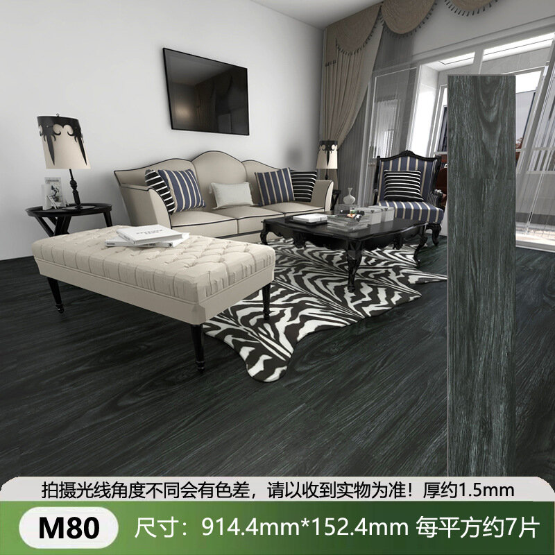 Самоклеящиеся напольные наклейки из ПВХ E0, экологически чистые, для гостиной, дымонепроницаемые, второго поколения, утолщенные, износостойкие, с текстурой дерева и камня