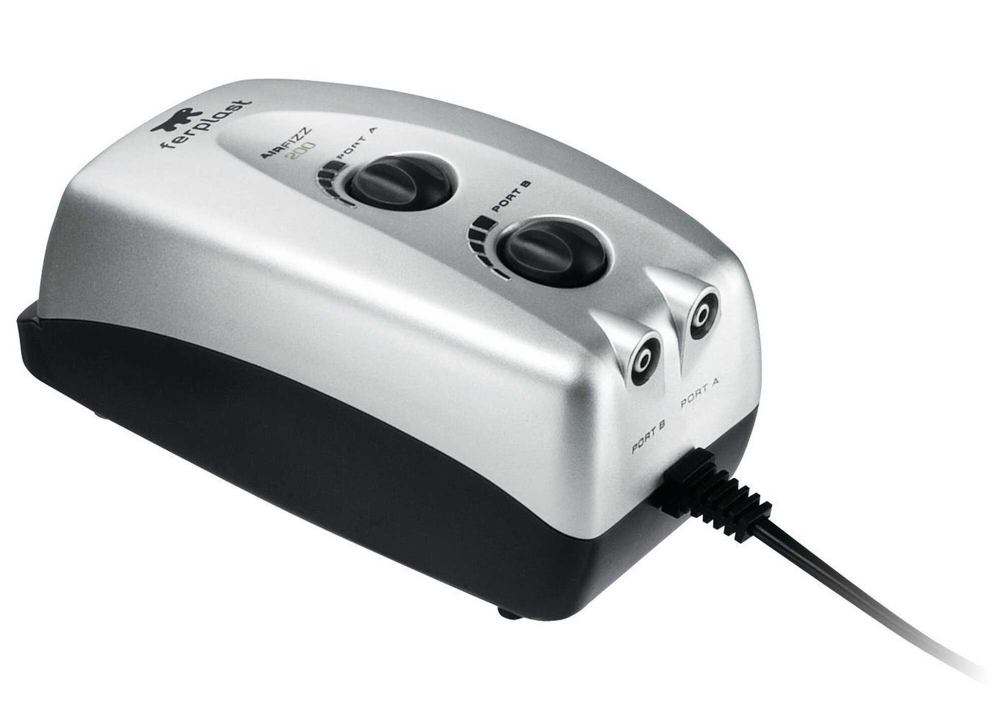 Компрессор для аквариума двухканальный Ferplast AIRFIZZ 200 с регулировкой потока воздуха