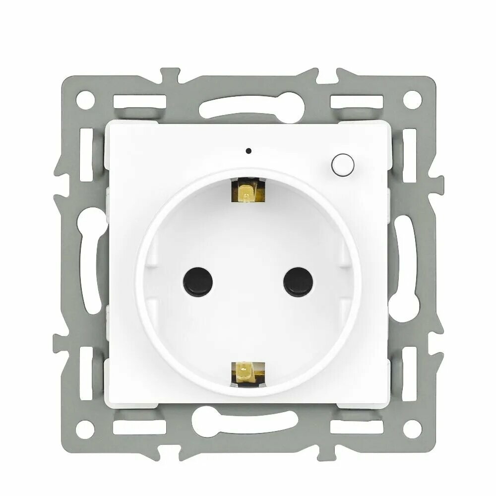 Умная встраиваемая розетка с Wi-Fi, Яндекс Алисой, Google Assistant,16A, белый, Без рамок, Руководство на русском языке, Без рамок