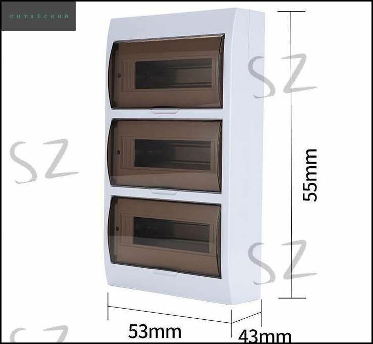 Электрическая панель (коробка) для станков с 36 модулями, 3 din-рейки, ряда, пластик - установлен распределительный щит TSA -IP40sz