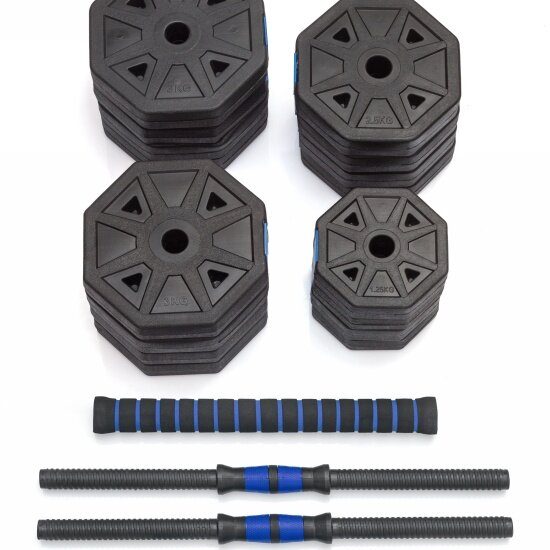 Гантели гексагональные Victoryfit разборные с грифом, 40 кг (2 шт. х 20 кг.)