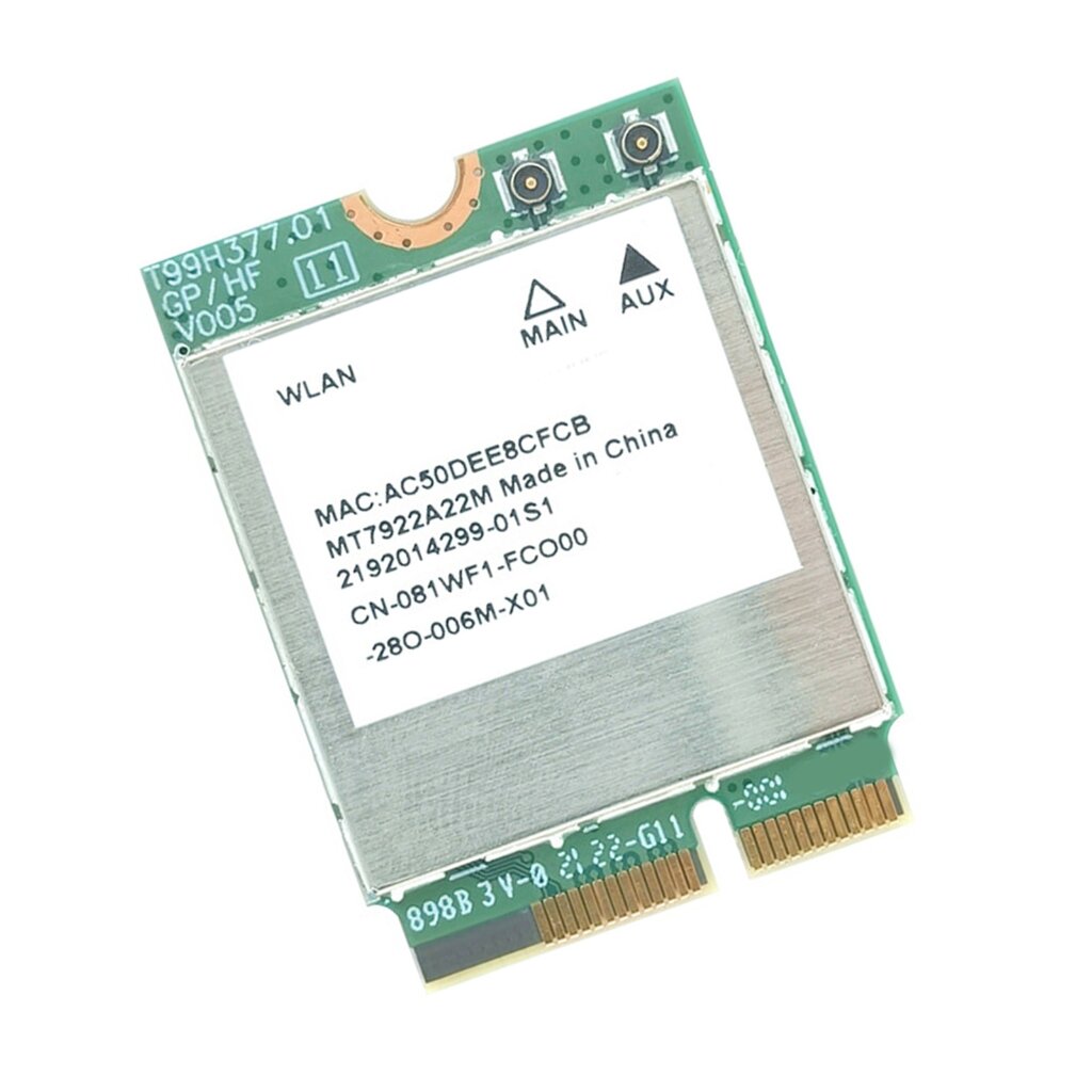 MT7922 Беспроводная карта M.2 Трехдиапазонный WiFi 6E Bluetooth-Совместимость5.2