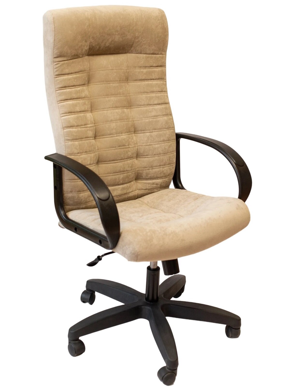 Кресло руководителя StylChairs Атлант Люкс, обивка велюр, цвет бежевый