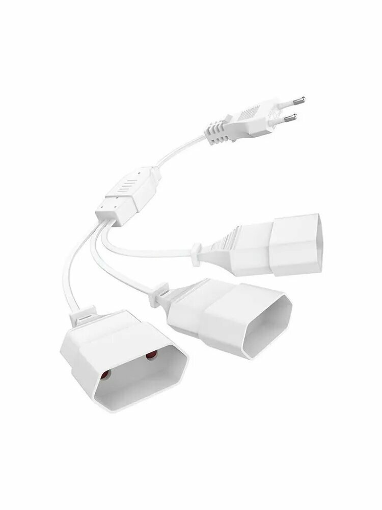 Европейский двухконтактный электрический кабель - белый