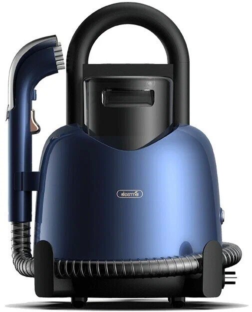 Пылесос Deerma DEM-BY200, синий, моющий, 1200 Вт, 4 насадки, контейнер 1.4 л