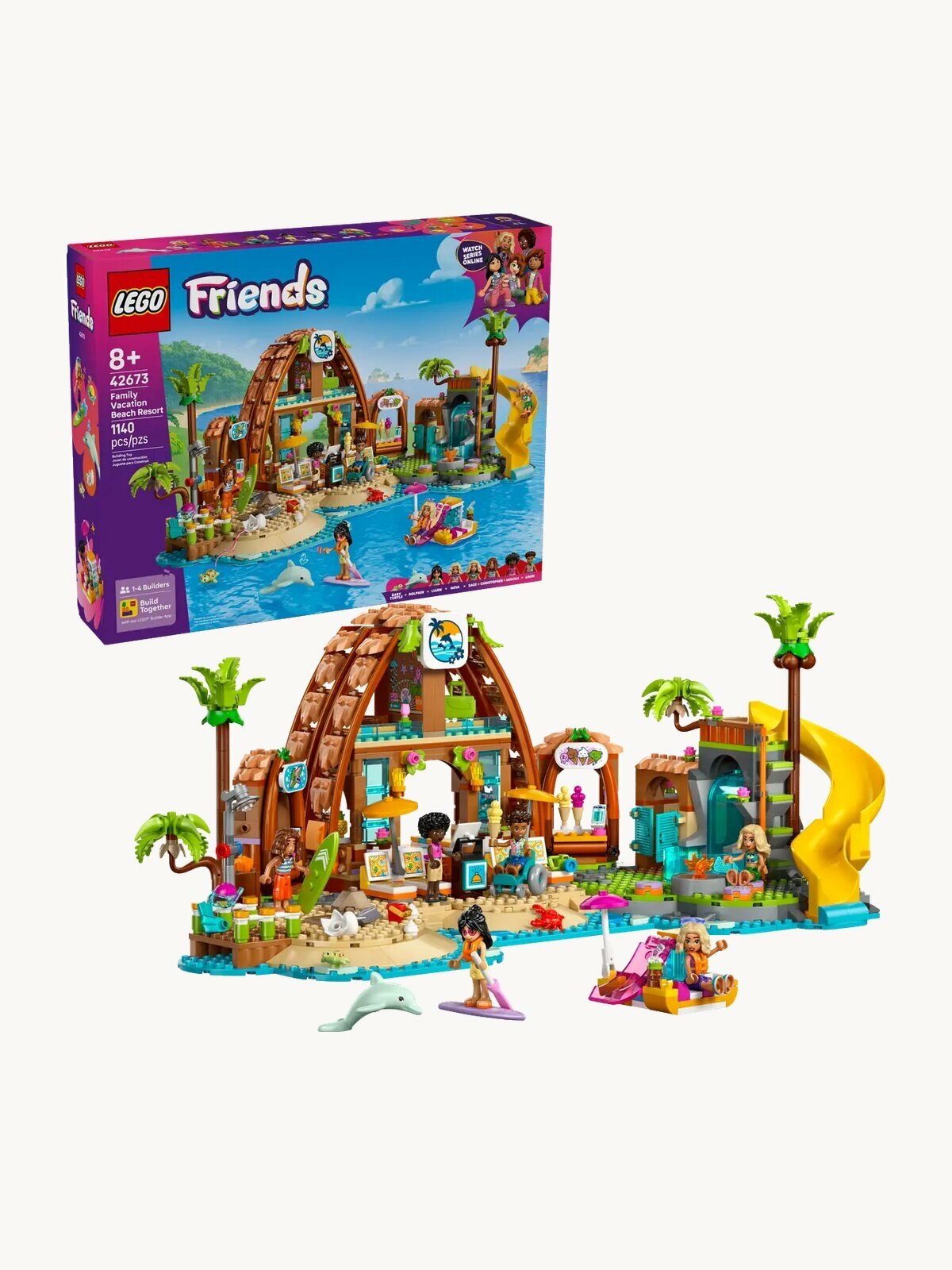 Конструктор LEGO Friends 42673 Пляжный курорт для семейного отдыха, 1140 дет.