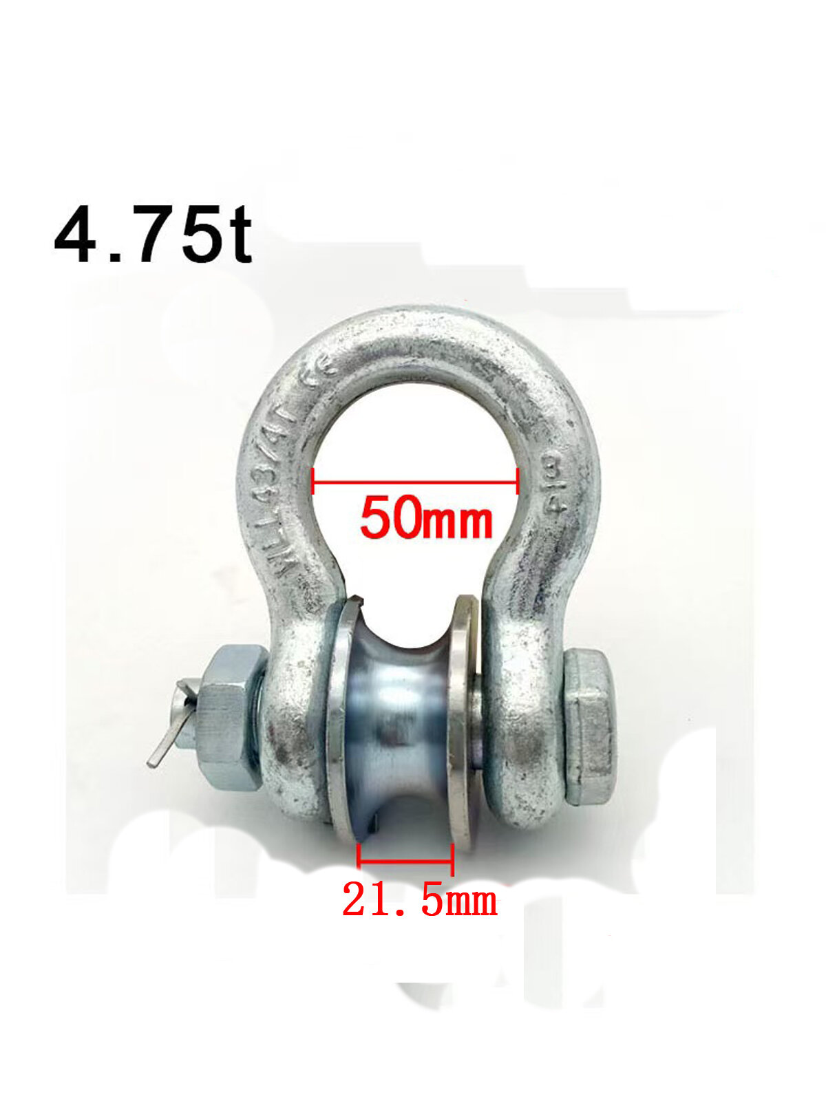 Блок полиспаст для лебедки, шакл сталь, 1 Шт