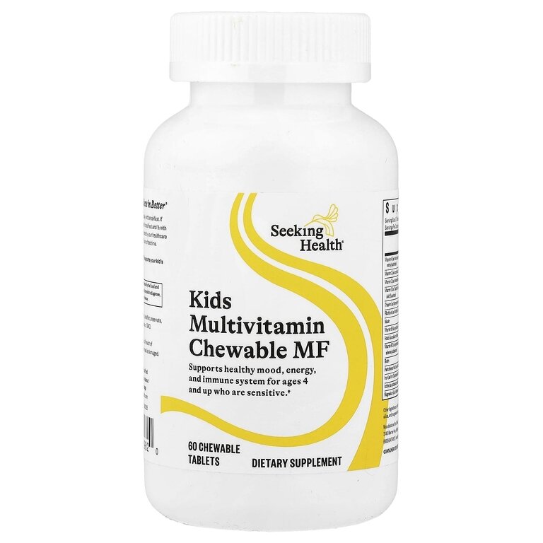 Seeking Health, Kids MF, жевательные мультивитамины для детей, 60 таблеток