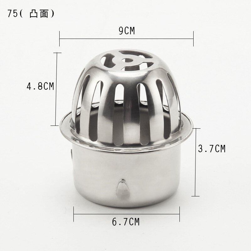 Нержавеющая сталь, круглый слив для пола, крышка сливного отверстия, карточный тип, большой слив, антизасорение, дренаж для дождевой воды на улице
