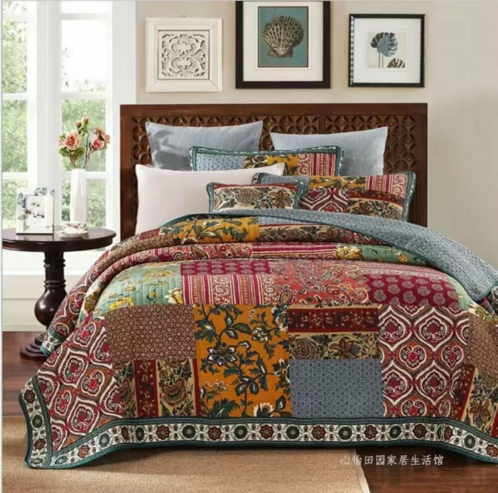 Покрывало Patchwork, Хлопок с размерами: 250 см х 230 см