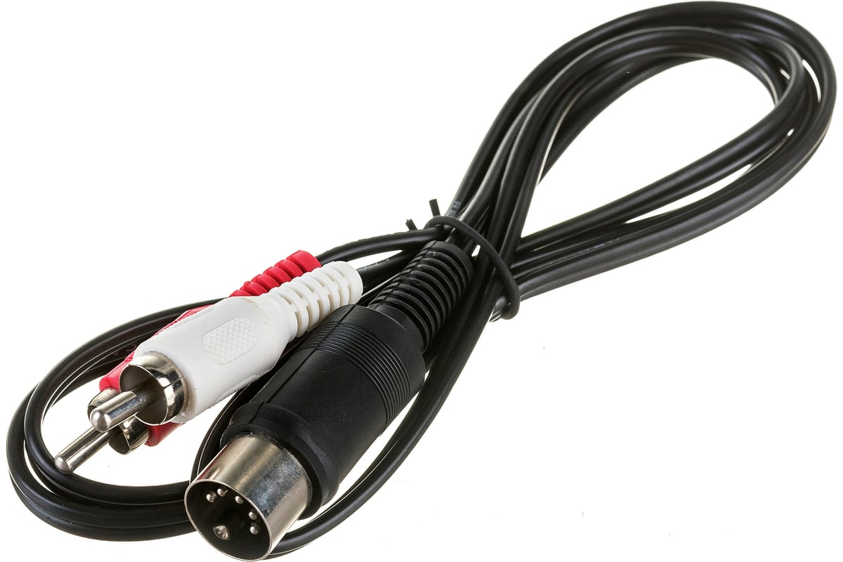 Набор Шнур Rexant, штекер DIN 5PIN - 2 штекер RCA, 1.2 м {17-2512-4} (2 шт)