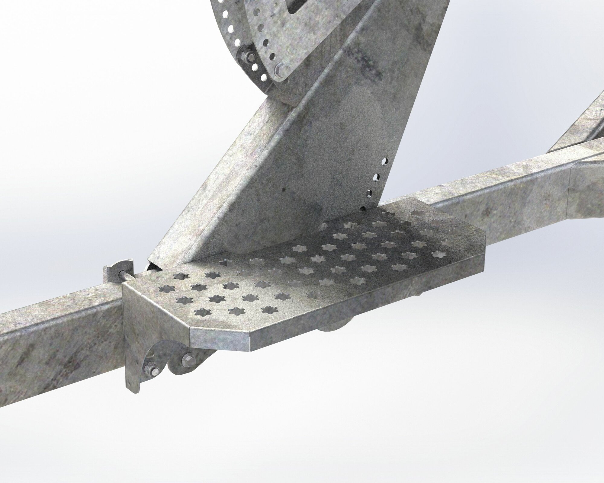 Подножка на дышло прицепа МЗСА 81771G.021, 81771G.011, 81771E.101 Практик. Про