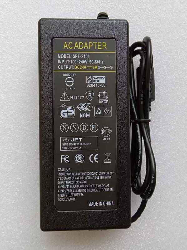 Адаптер питания SPF-2405 24В 5А для видеорегистраторов, водяных насосов, двигателей, водоочистителей, аппаратов для