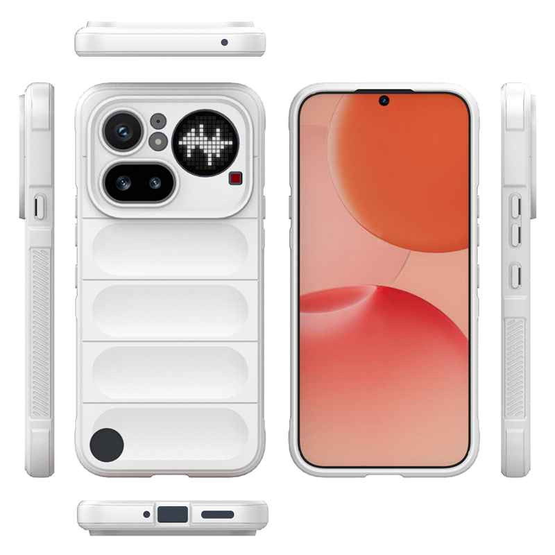 Чехол Для Nothing Phone (4a) Pro/Нафинг Фон 4А Про, soft touch, чехол-кардиомонитор, поликарбонат (PC), защита камеры, ударопрочный, усиленные углы, Nothing, Nothing Phone (4a) Pro, white,