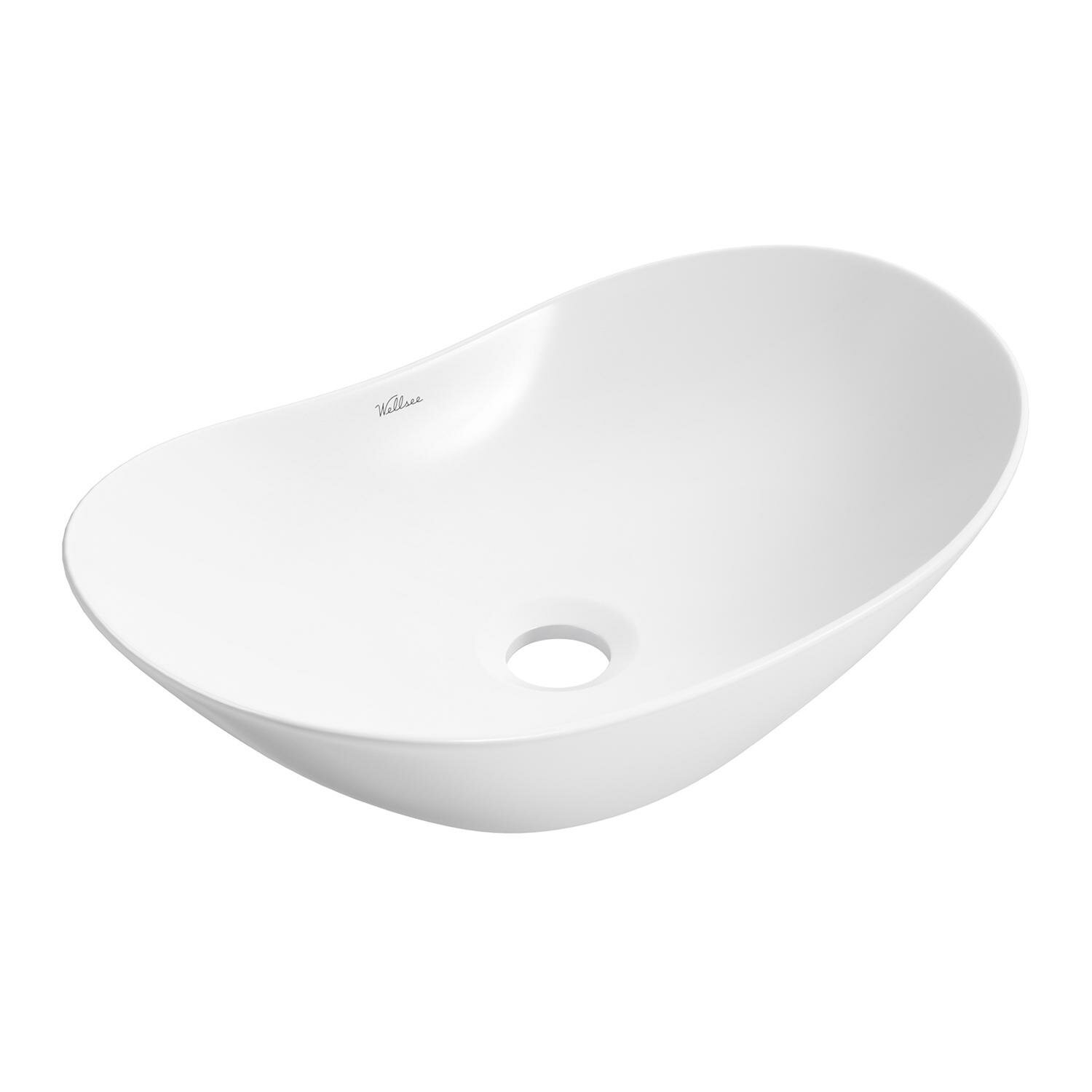 Раковина накладная Wellsee Carefree Dove 43 332901000 белая глянцевая, фарфор