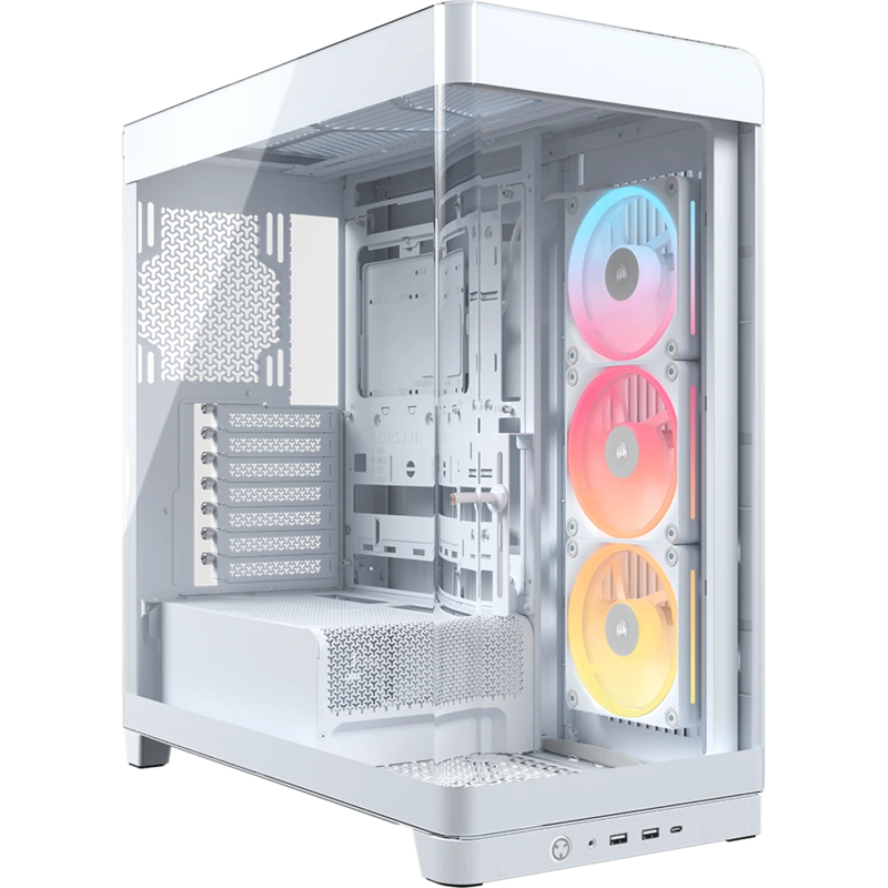 Корпус Corsair Frame 4500X LX-R RGB iCUE LINK, Midi‑Tower, белый, 3×120 мм ARGB reverse fans, 2×USB‑A 3.2, 1×USB 3.2 Type‑C, поддержка E‑ATX/ATX/mATX/mITX