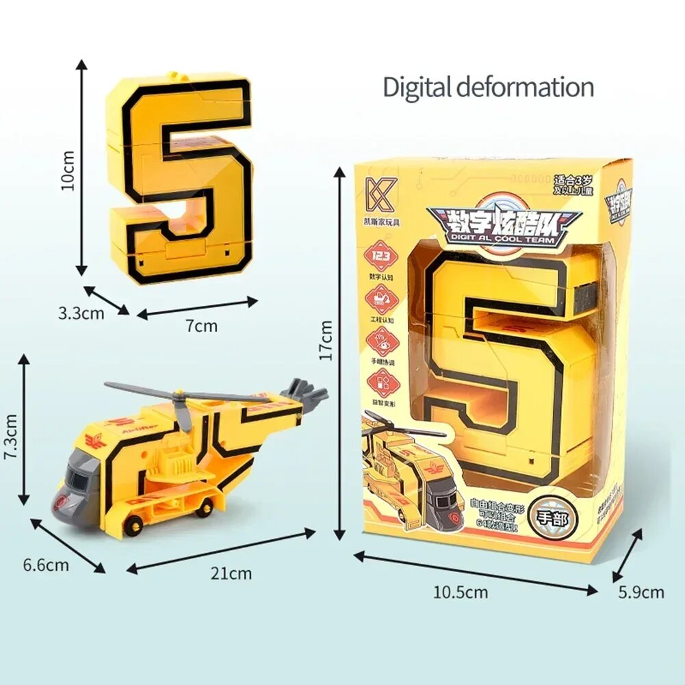 Трансформер-робот "5", желтый, Color: 5