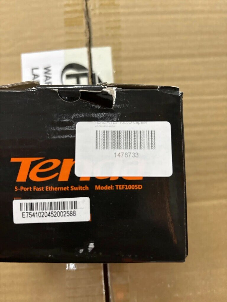 Коммутатор TENDA TEF1005D серый (1478733)
