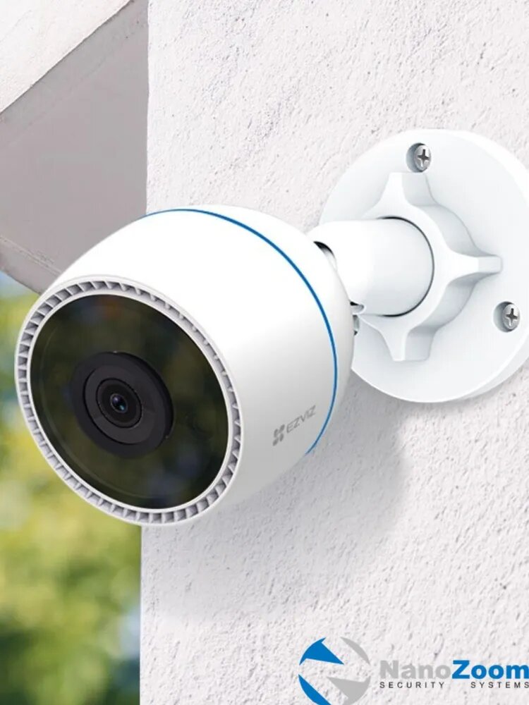 Ezviz H3c (не Color) CS-H3c 2Мп 2,8 мм - камера видеонаблюдения WiFi уличная, умная цифровая IP видеокамера для улицы с ИК подсветкой, 1920x1080 Full HD, H.265/H.264, CMOS 1/2,7"