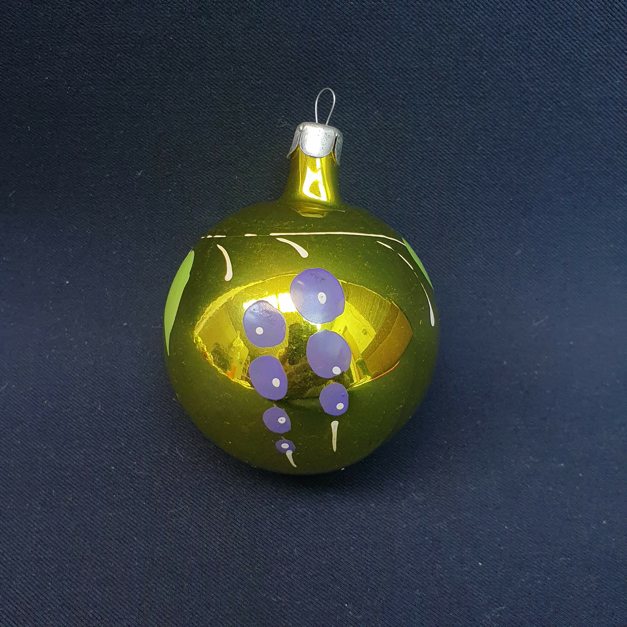 Винтажная Елочная игрушка Шар Орловский завод Победа, СССР
