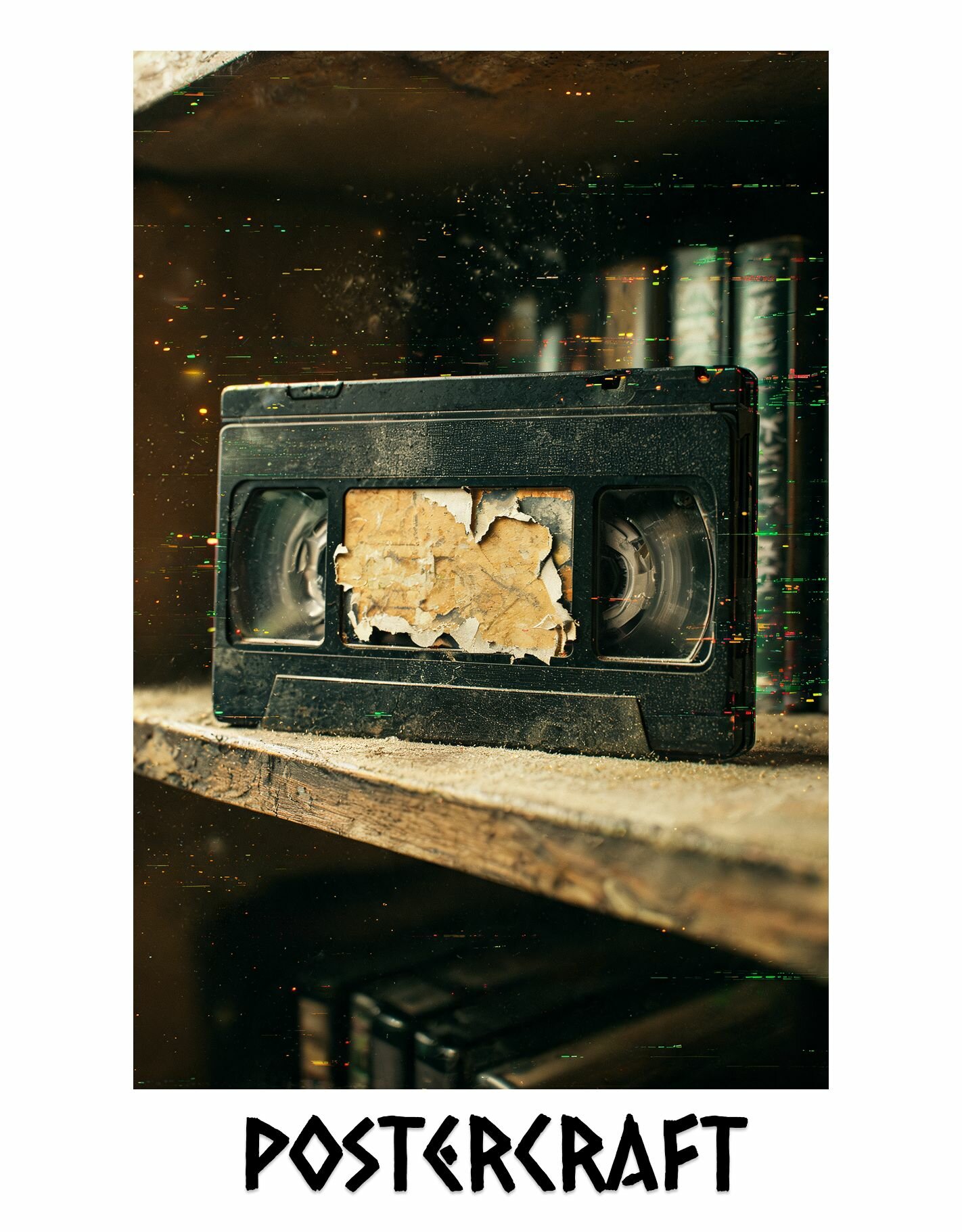 Постер Сюрреализм "VHS / Glitch / Глитч", 29.7х42см, А3, глянцевый
