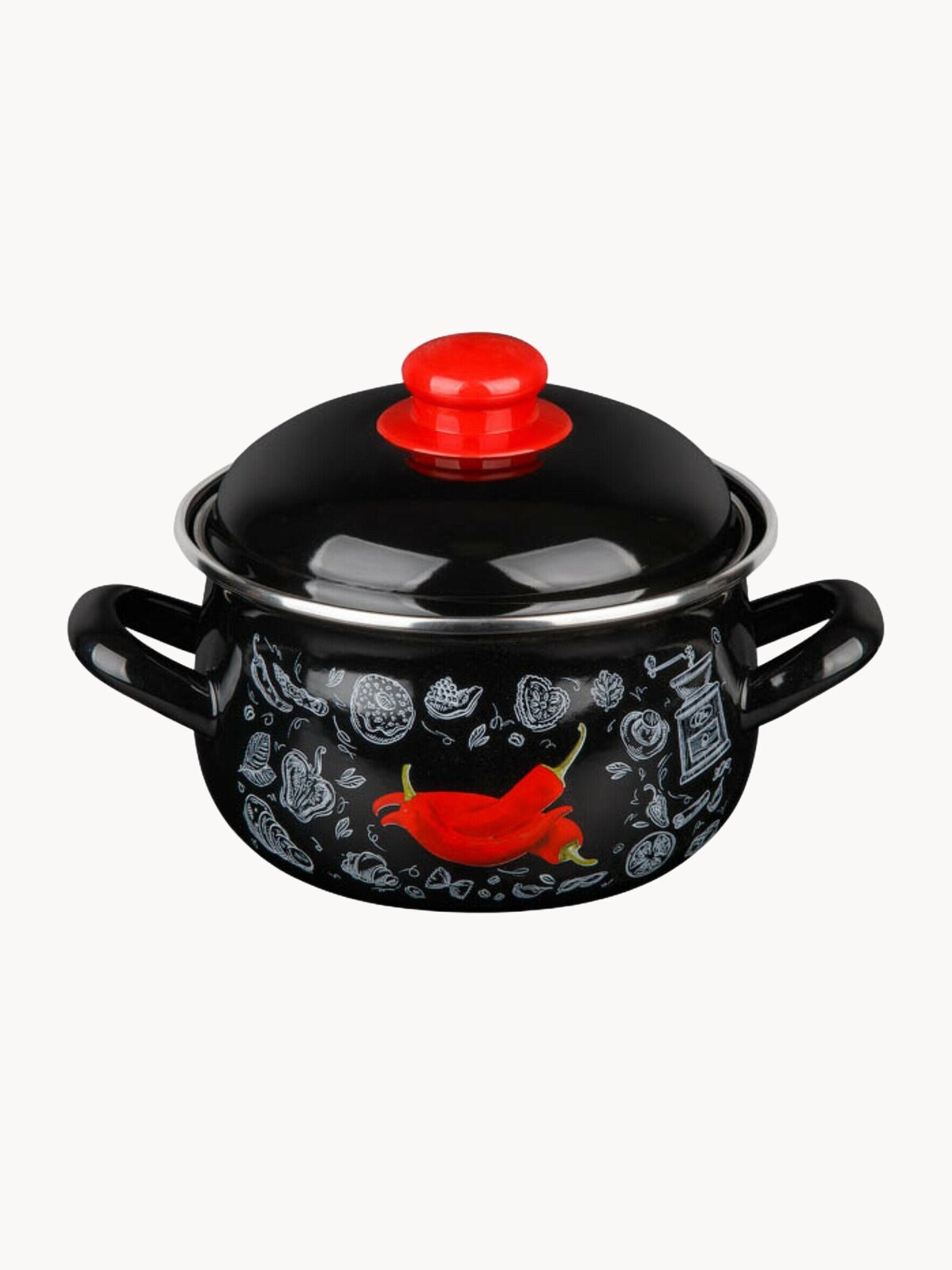 КастрюляPERFECTO LINEA стальная эмалированная Перчик 2,8 л 50-367828