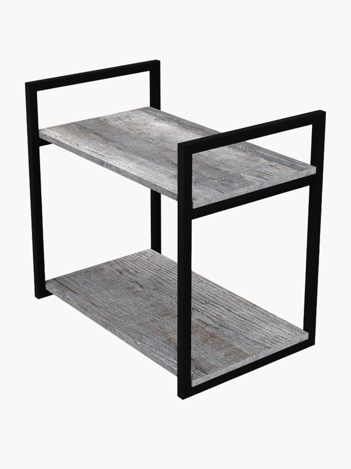 Полка настенная, навесная в ванную, прихожую, для книг, для микроволновки Alternative Loft 2 держателя в стиле лофт 60х34х50 см Рагнар