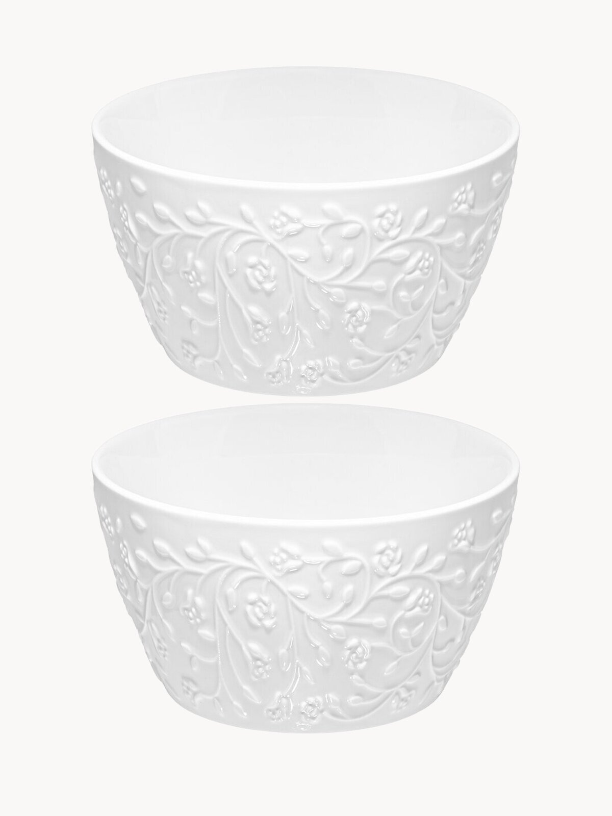 Салатник 2 пр. по 600 мл Elan Gallery Веточки цветочки, фарфор, набор