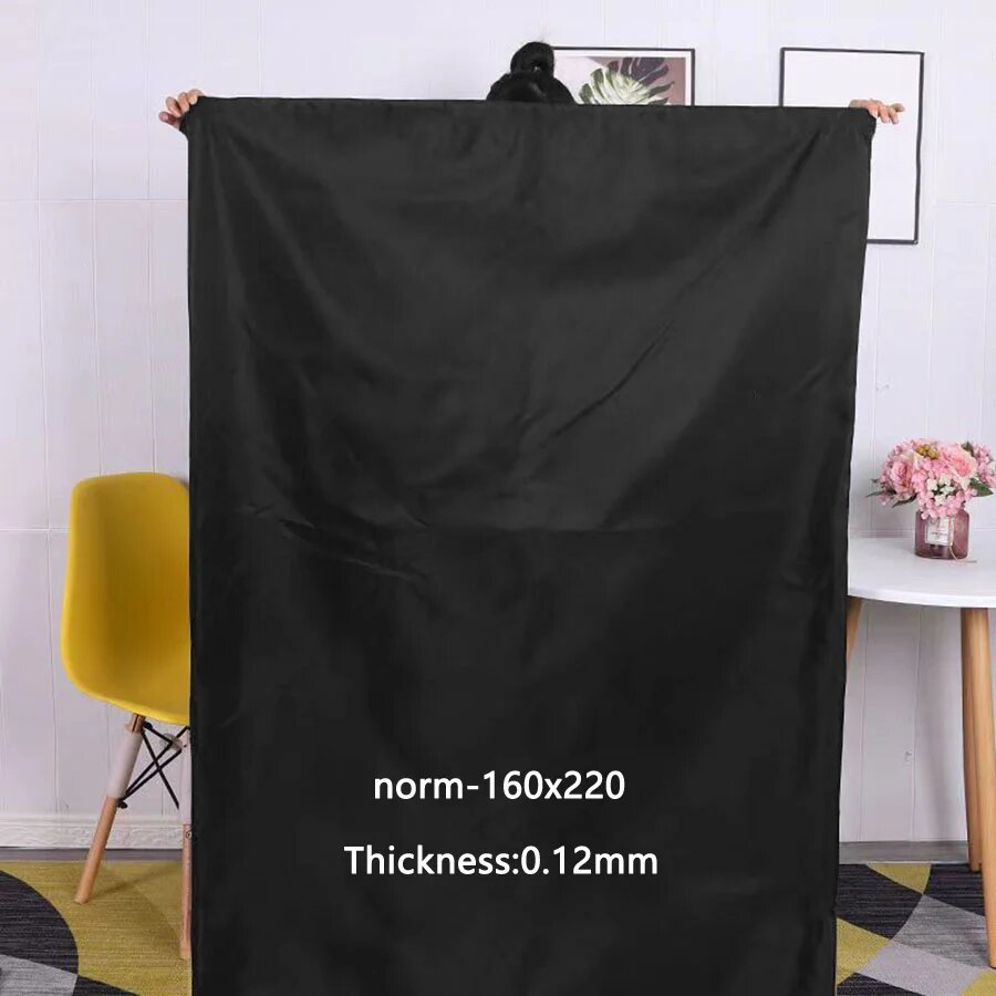 Водонепроницаемая простыня из ПВХ для взрослых 220x130 см Черный, black norm-160x220