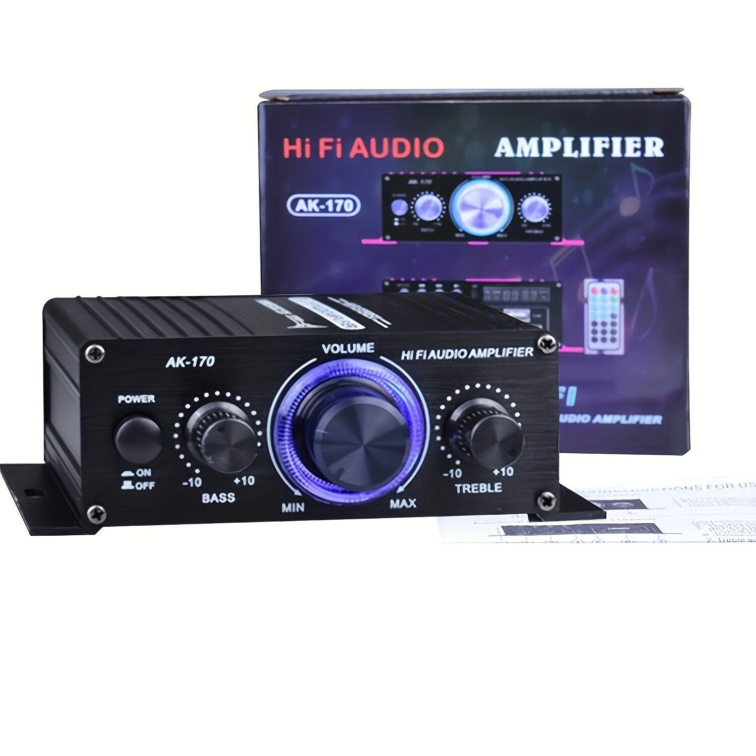 Беспроводной мини-стереоусилитель Hi-Fi, 2 канала, 400 Вт, с FM-радио, для дома и авто