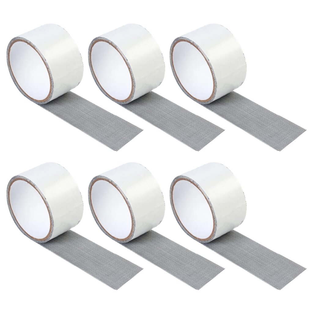 6 рулонов наклеек для ремонта окон с бытовой сеткой, наклеек для ремонта отверстий, москитных сеток, дверных занавесок, ширм, для ремонта отверстий от комаров, самоклеящаяся липучка